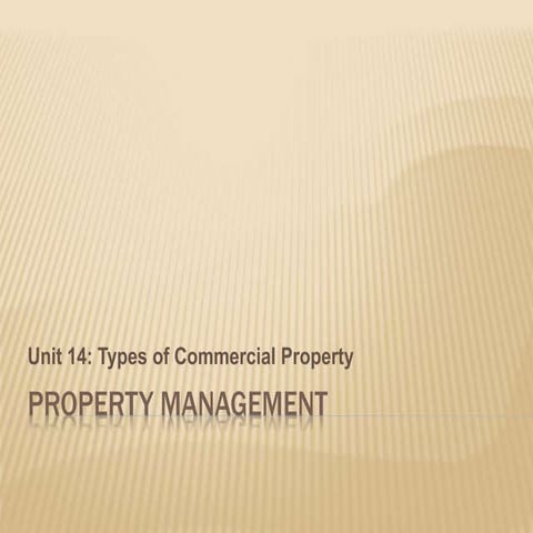 Different types of Commercial Real Estate Property | PPTX