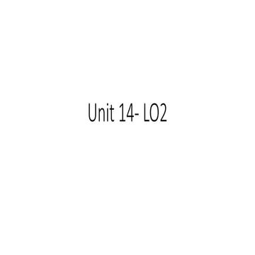 Unit 14- LO2 | PPT