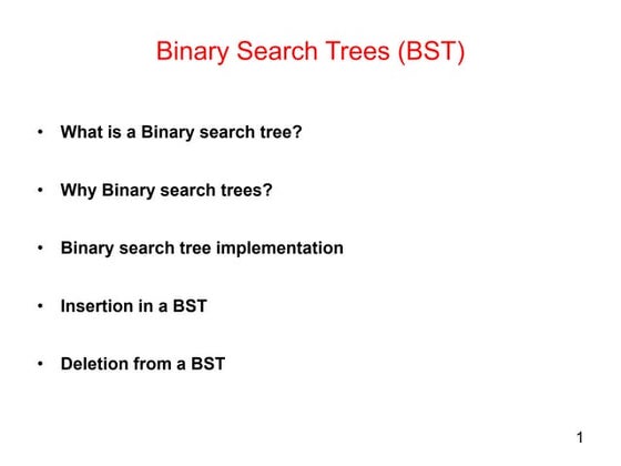 Introduction To Binary Search Trees Ppt