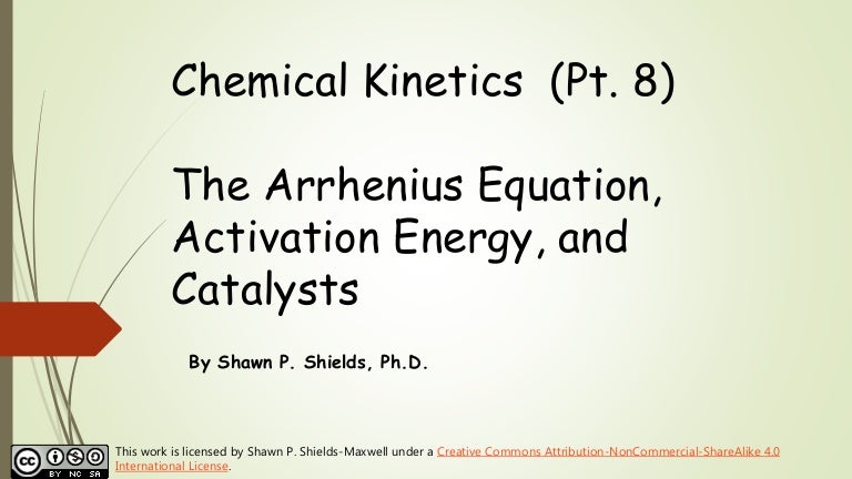 Arrhenius Equation Activation Energy Derivation Of Names - fontvin