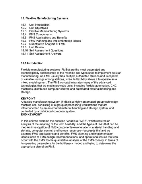 Manufacture systems Report | PDF