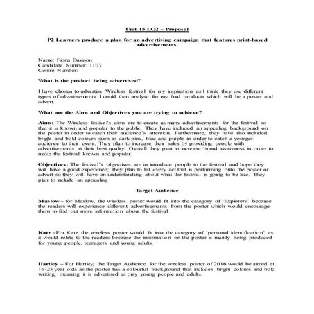 Unit 15 lo2 proposal final | PDF