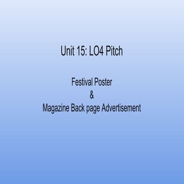 Unit 15 LO4: Pitch | PPT