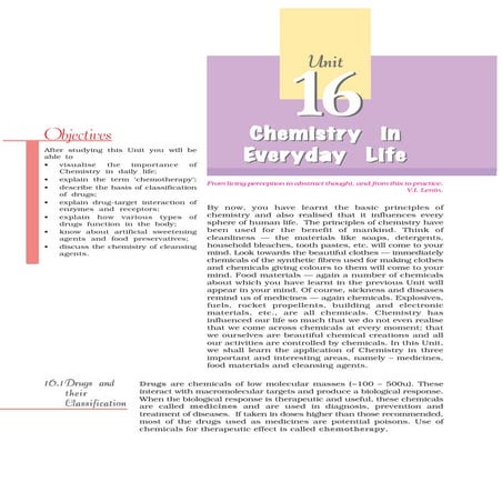 Ncert Class 12 Chemistry Chapter 16 | PDF