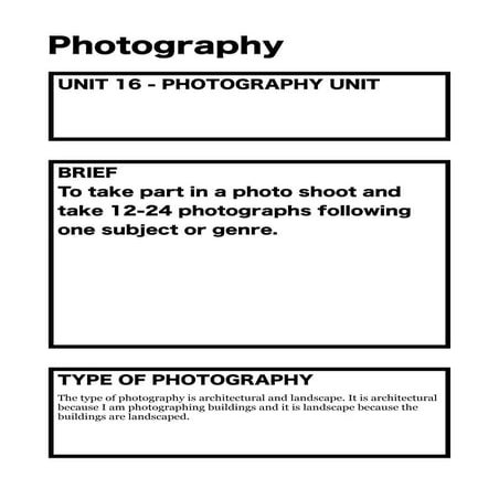 Photography evaluation | PDF