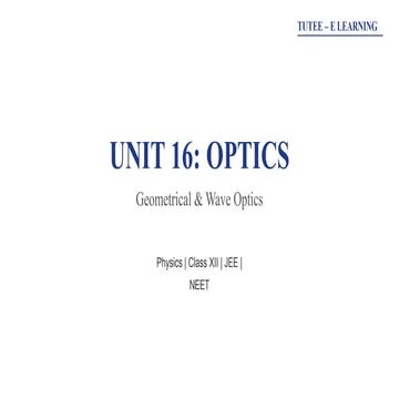 UNIT 16 - OPTICS (Complete with Diagrams) (2).pptx
