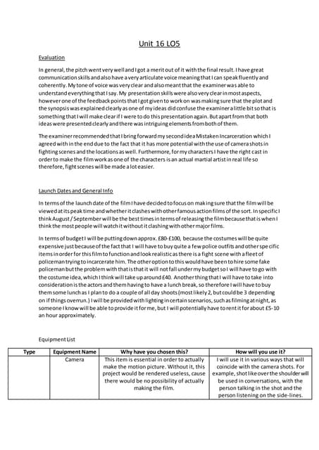 Unit 21 LO3 - Audio Research | DOCX