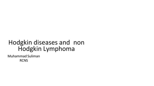 Unit 18 C Hodgkin Disease And Non Hodgkin Lymphoma Educational