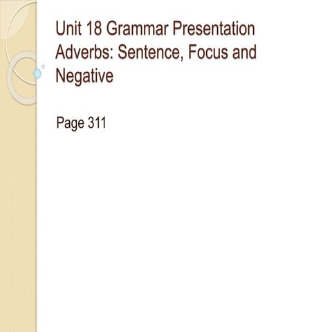 Unit 18 grammar presentation | PPTX