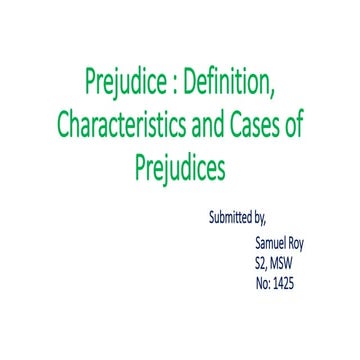 Prejudice | PPT