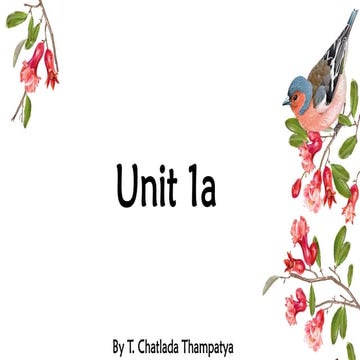 Unit 1a | PPT