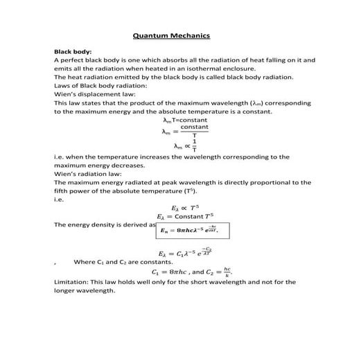 Quantum Mechanics | PDF