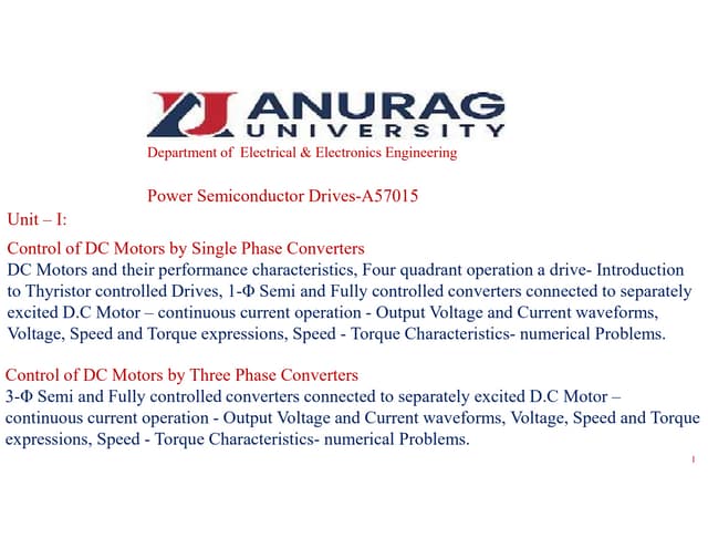 Closed Loop Control of DC Drives | PDF