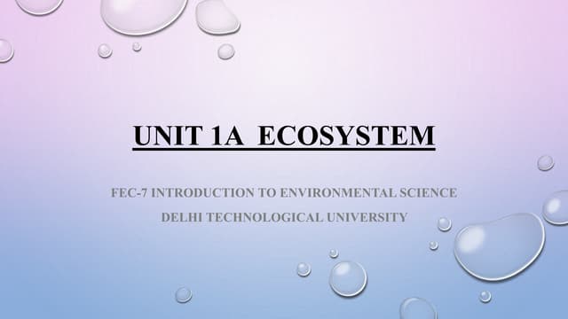 Life science ecosystem. grade 10 | PPTX