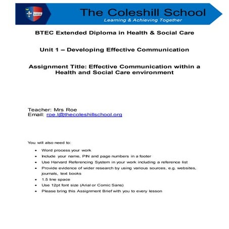 Unit 1 assignment | DOCX