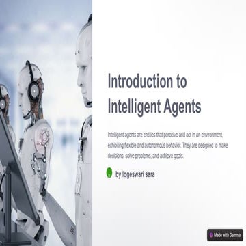 Artificial Intelligence: Intelligent Agents | PPTX