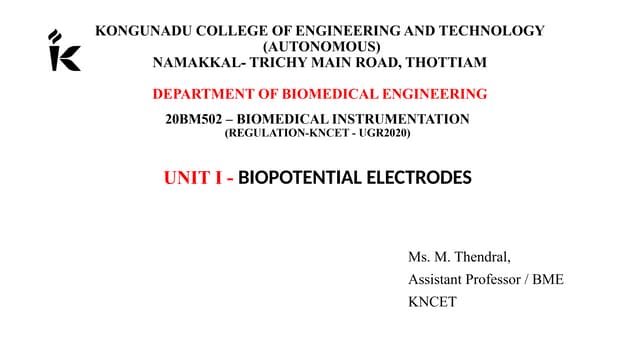 Omd551 types of electrodes | PPTX