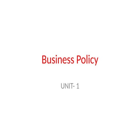 This ppt is helpful to analyse and understand business policies | PPTX