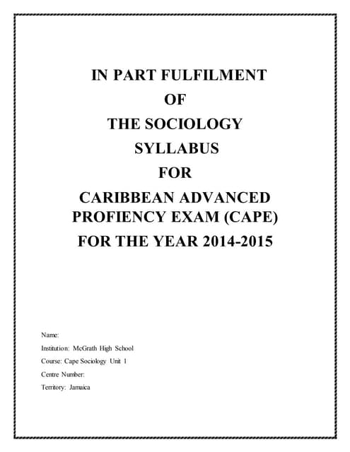 Caribbean Studies Caribbean society and culture | PDF