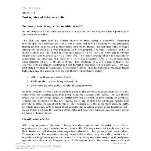 Unit 1 cell biology | PDF