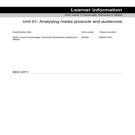 Unit 1 checklist done 3 | PDF