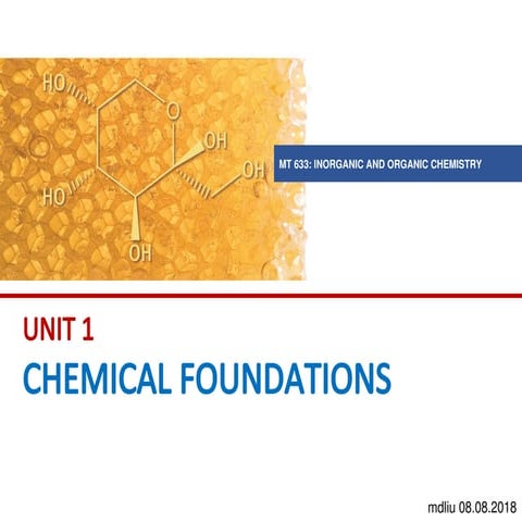 Unit 1 Chemical Foundations (Atoms and Elements) | PPT