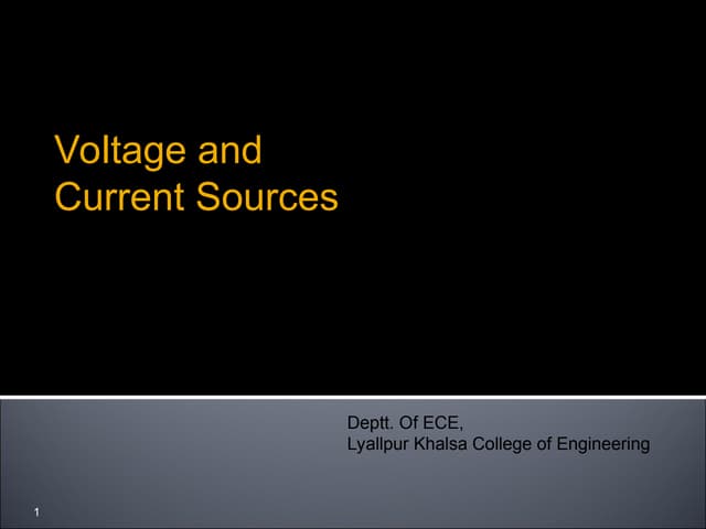 dependent and independent sources | PPTX