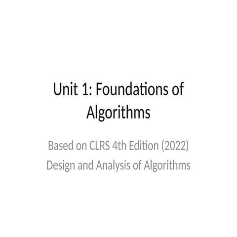 Introduction to the CLRS bok and the flow of all the chapters, as per ...