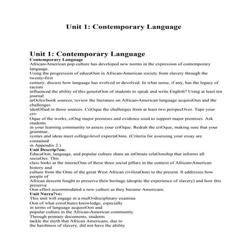 Unit 1 contemporary language | RTF