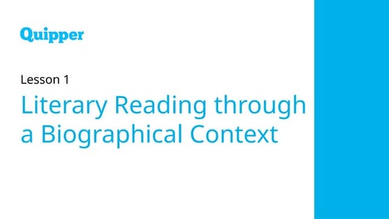 21st Century Literature_Unit 1_Lesson 1_Literary Reading Through a Biographical Context.pptx ...