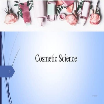 Unit 1 cosmetic-science INTRODUCTION CLASSIFICATION | PDF