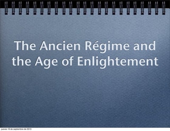 Lesson 5 Old Regime and the Enlightenment | PPT