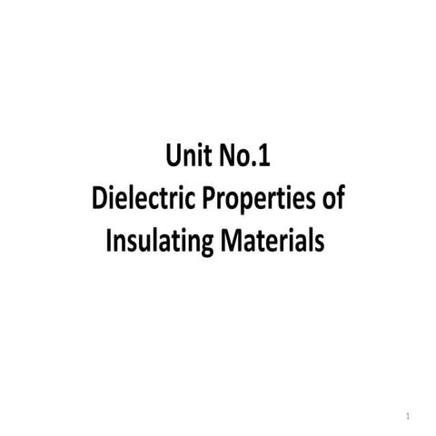 Dielectric Properties of Insulating Materials | PDF