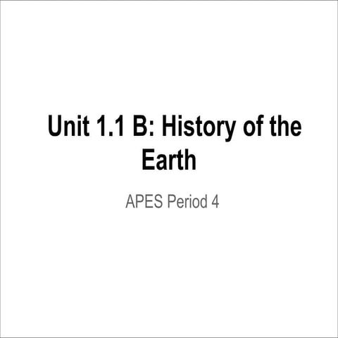 Unit 1 earth's history | PPT