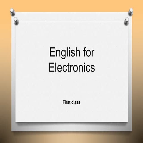 English for Electronics | PPT