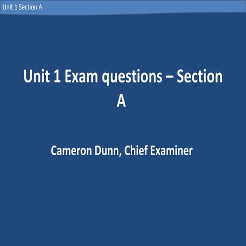 Unit 1 Exam Question Revision | PPT