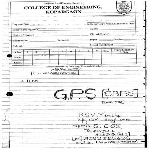 Satellite Based Positioning System [SBPS/GPS] | PDF