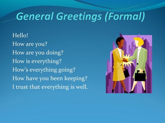 Greetings in english | PPT
