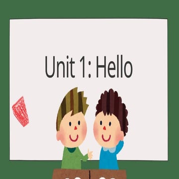 Unit 1 Hello - english presentation for kids | PPTX