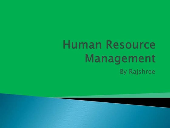 Path to a career in human resources management | DOCX