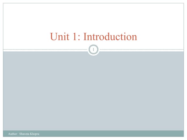 Unit 1_intro_dbms.pptx | Databases | Computer Software and Applications Unit 1_intro_dbms.pptx | Databases | Computer Software and Applications