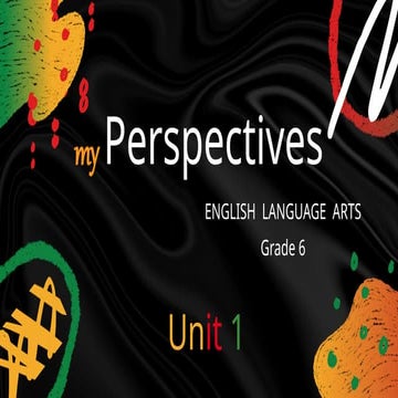 MY PERSPECTIVES-Unit 1 Introduction.pptx