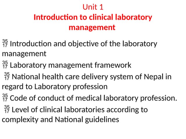 Laboratory management | PPT