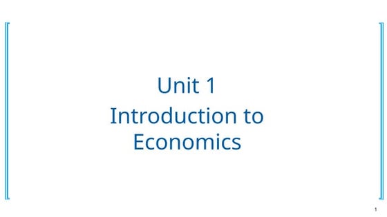 Economics Chapter 1 Assignments | PPT