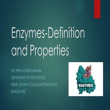 Unit 1 Introduction to enzymes- Properties and enzyme action.pptx