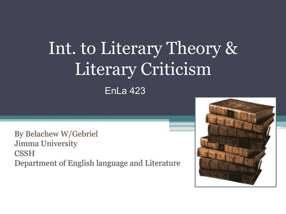Literary criticism powerpoint | PPT