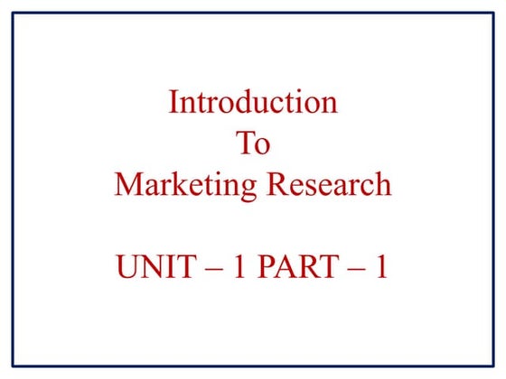 Introduction to Marketing Analytics | PPTX