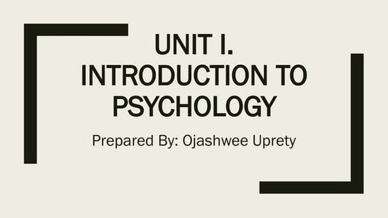 Psych 101 - Introduction to Psychology - Lecture 1 | PPTX | Science