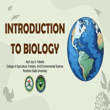 UNIT 1. Introduction to Biology: Themes, COncepts | PDF