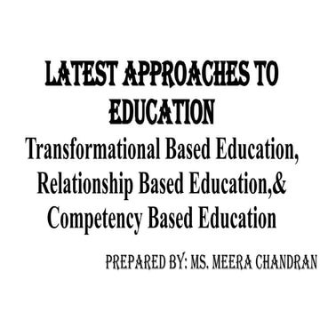 UNIT 1 NURSING EDUCATION: LATEST APPROACHES TO NURSING EDUCATION ...